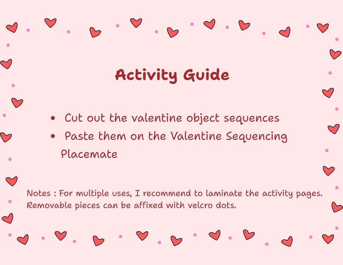 Valentine Sequencing Activity | Preschool Cut & Paste Worksheet (PDF ...