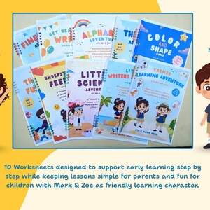 Pre-k Full Year Worksheet Bundle, Printable Pre-school Learning Tools ...