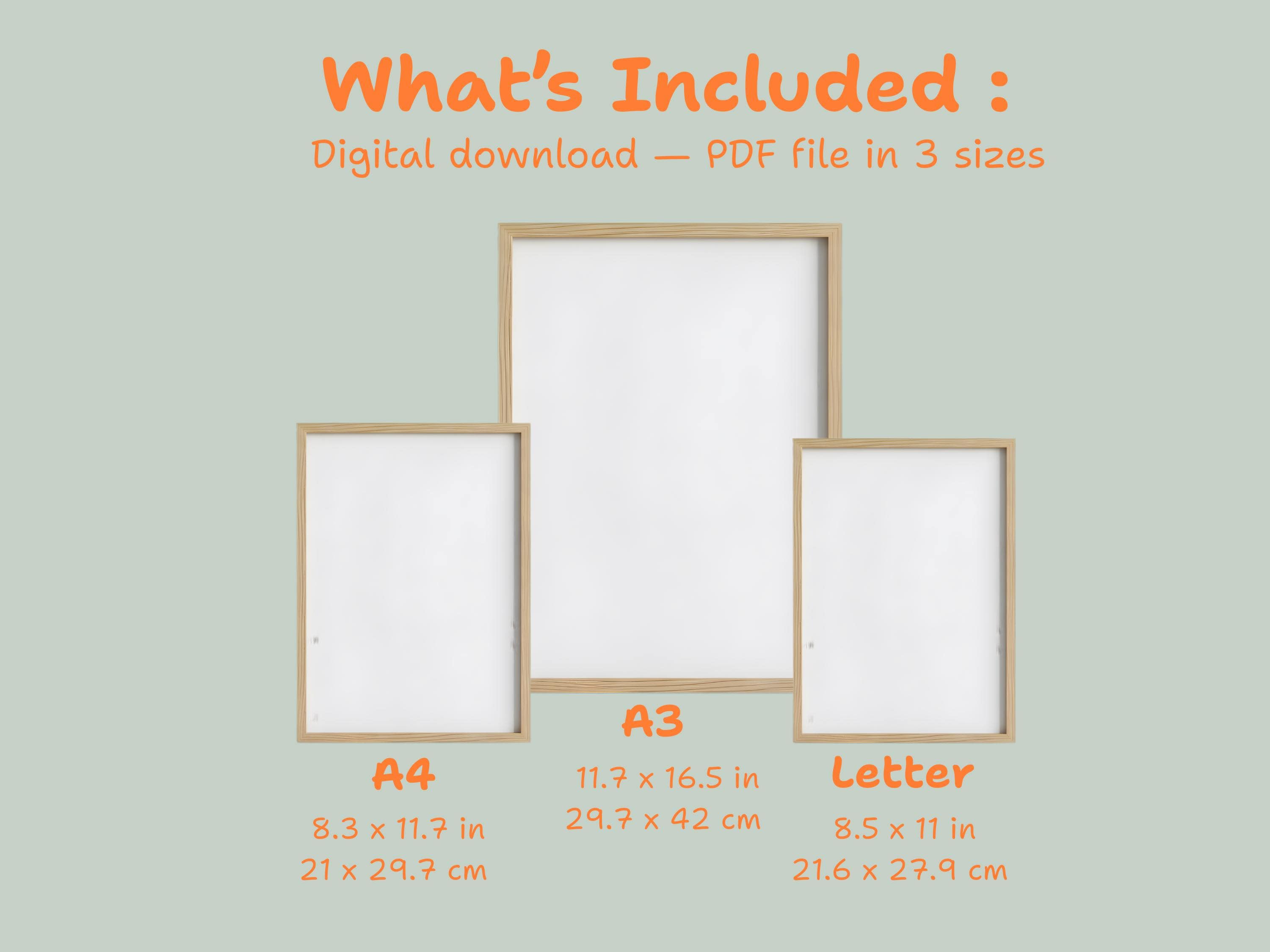 ABC Poster, Abcs Alphabet Wall Art, Boho Playroom Wall Decor, A-Z ...