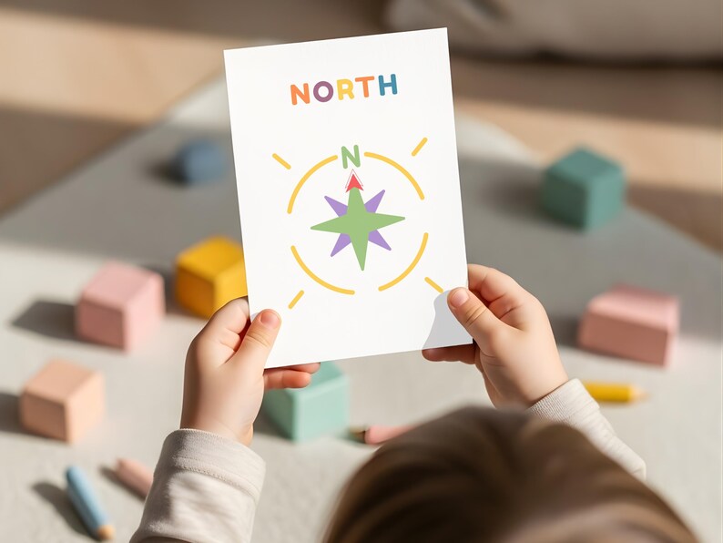 Cardinal Directions Flashcards, Compass Directions Printable, Geography ...