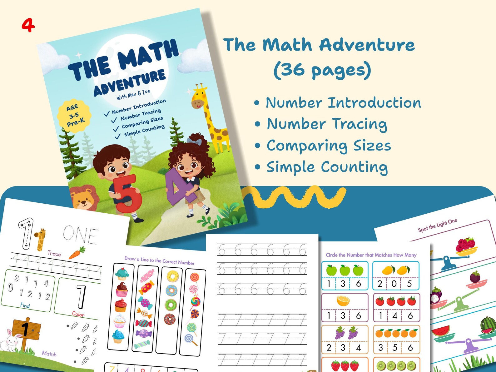 Pre-k Full Year Worksheet Bundle, Printable Pre-school Learning Tools ...