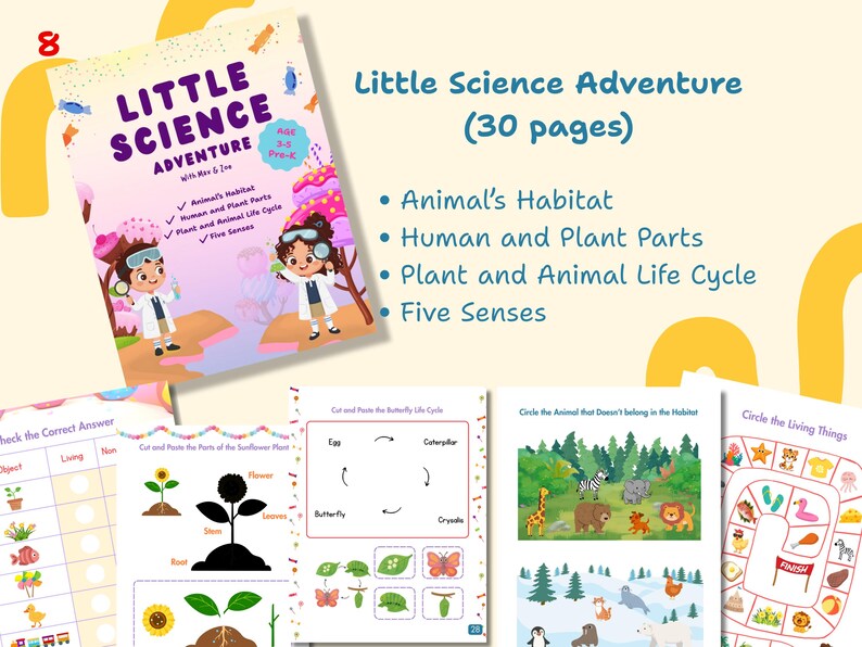 Pre-k Full Year Worksheet Bundle, Printable Pre-school Learning Tools ...