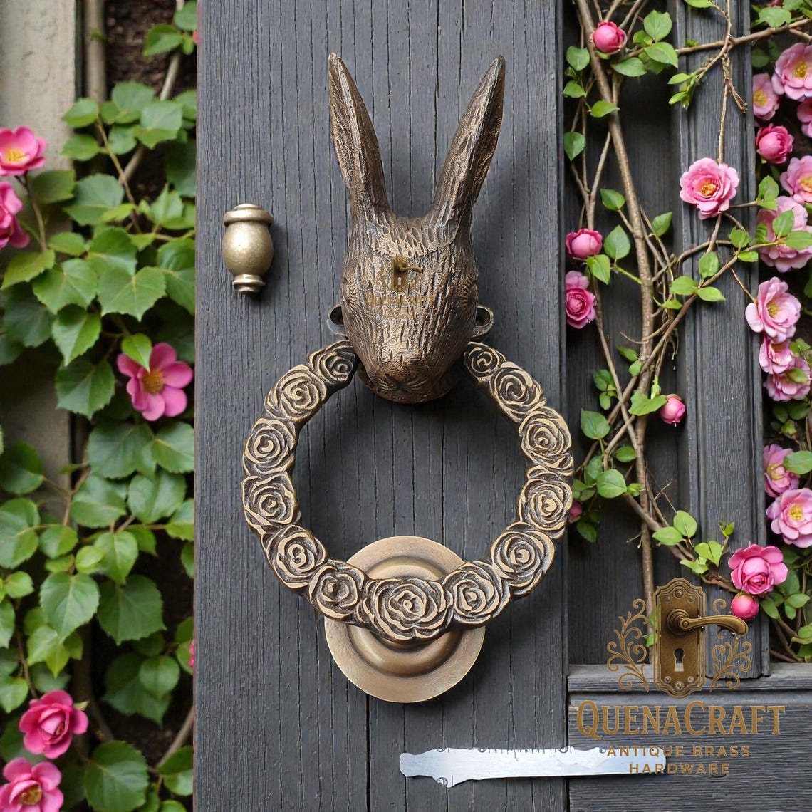 Vintage Solid Brass Bunny Rabbit Door Knocker, Detailed Animal Design ...