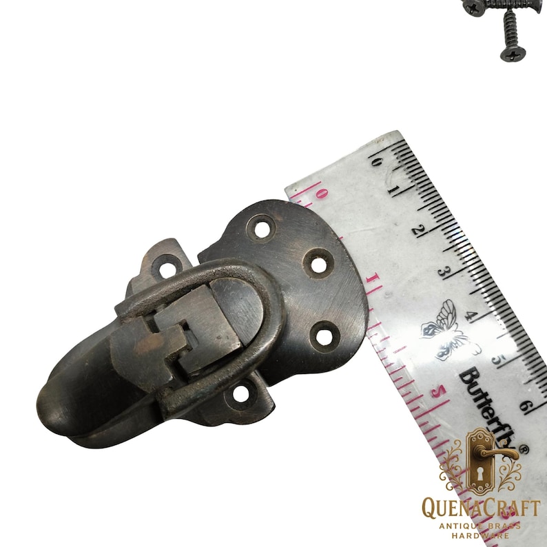 2.5" Vintage Solid Brass Box Trunk Latch Lock, Toggle Hasp Lock ...
