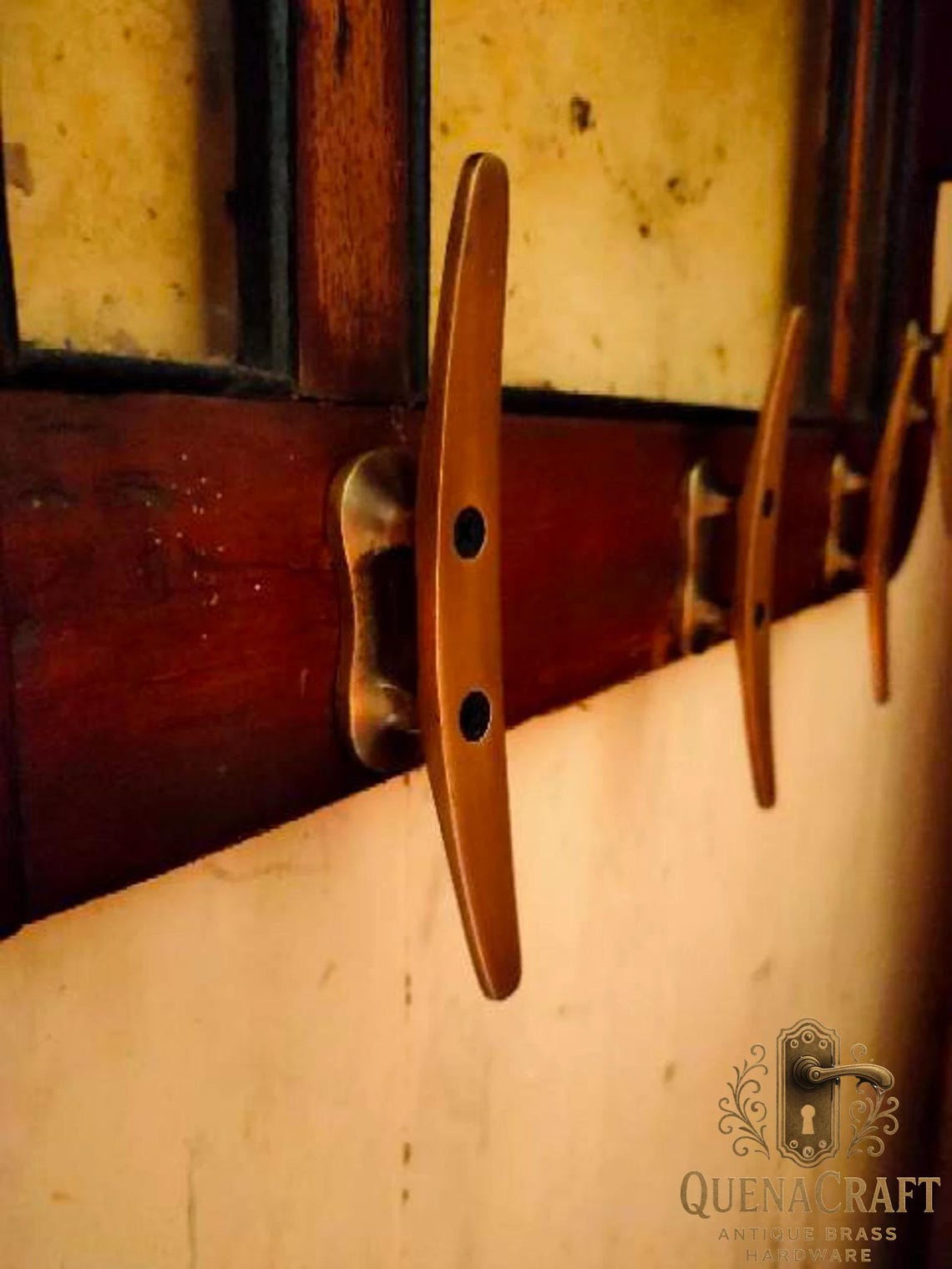 4X 5.51" Solid Brass Boat Cleats Hooks Wall Hanging, Retro Nautical ...