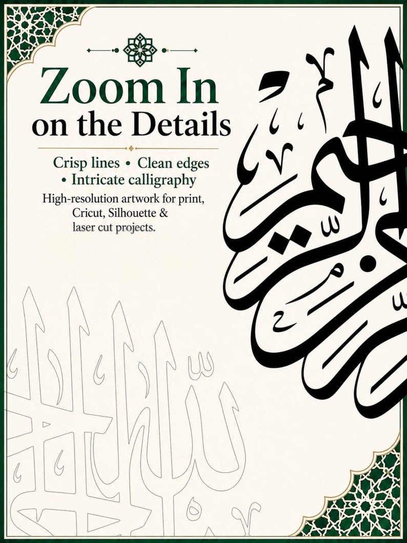 Arrahman Arabic Calligraphy Bundle, Islamic Wall Art, Muslim Decor ...