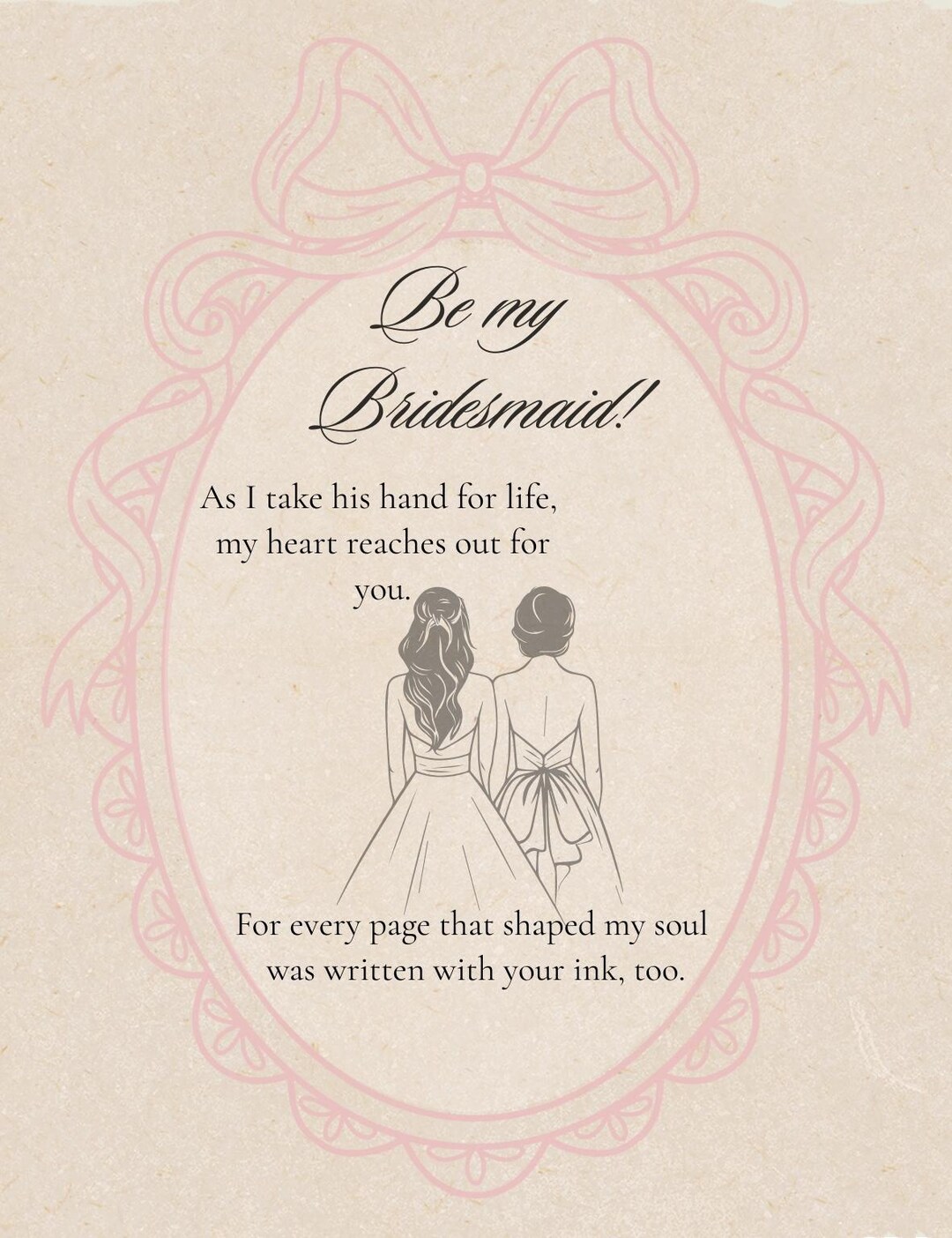 Bridesmaid Proposal Wine Label, Be My Bridesmaid Printable, Digital ...