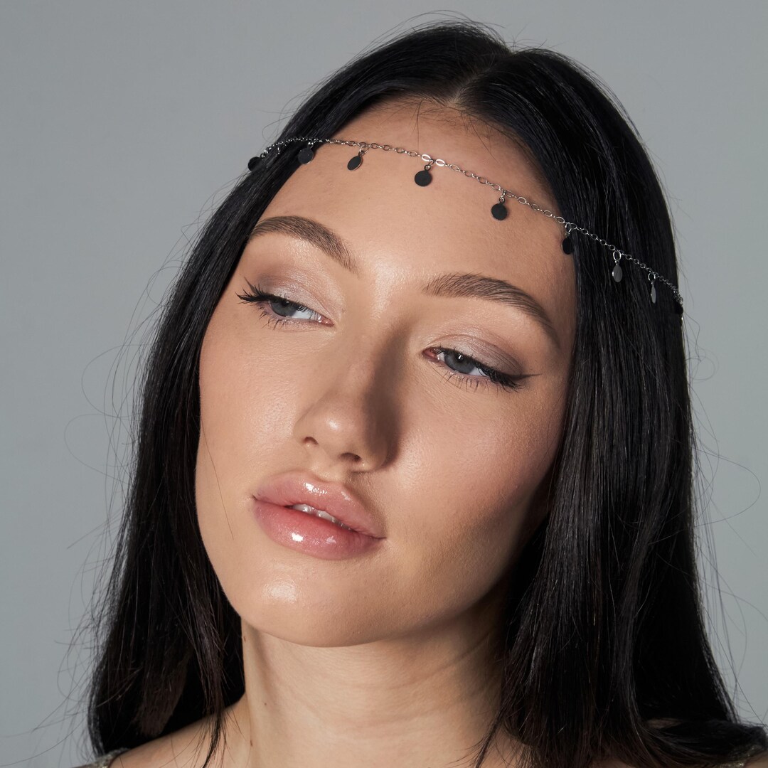 Boho Coin Forehead Chain Headpiece, Gypsy Head Chain, Festival Rave ...