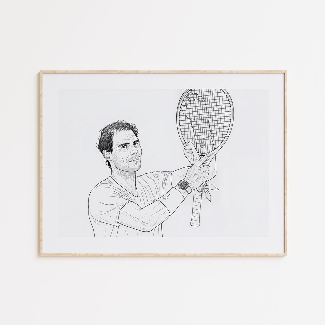 Rafael Nadal Poster, Nadal, Spanish Tennis, Tennis Gift, ATP Fans ...