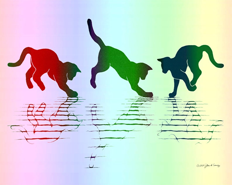 Coool Cats Cats, Black Cats, Original Cat Art, Kitten, Cat Designs ...