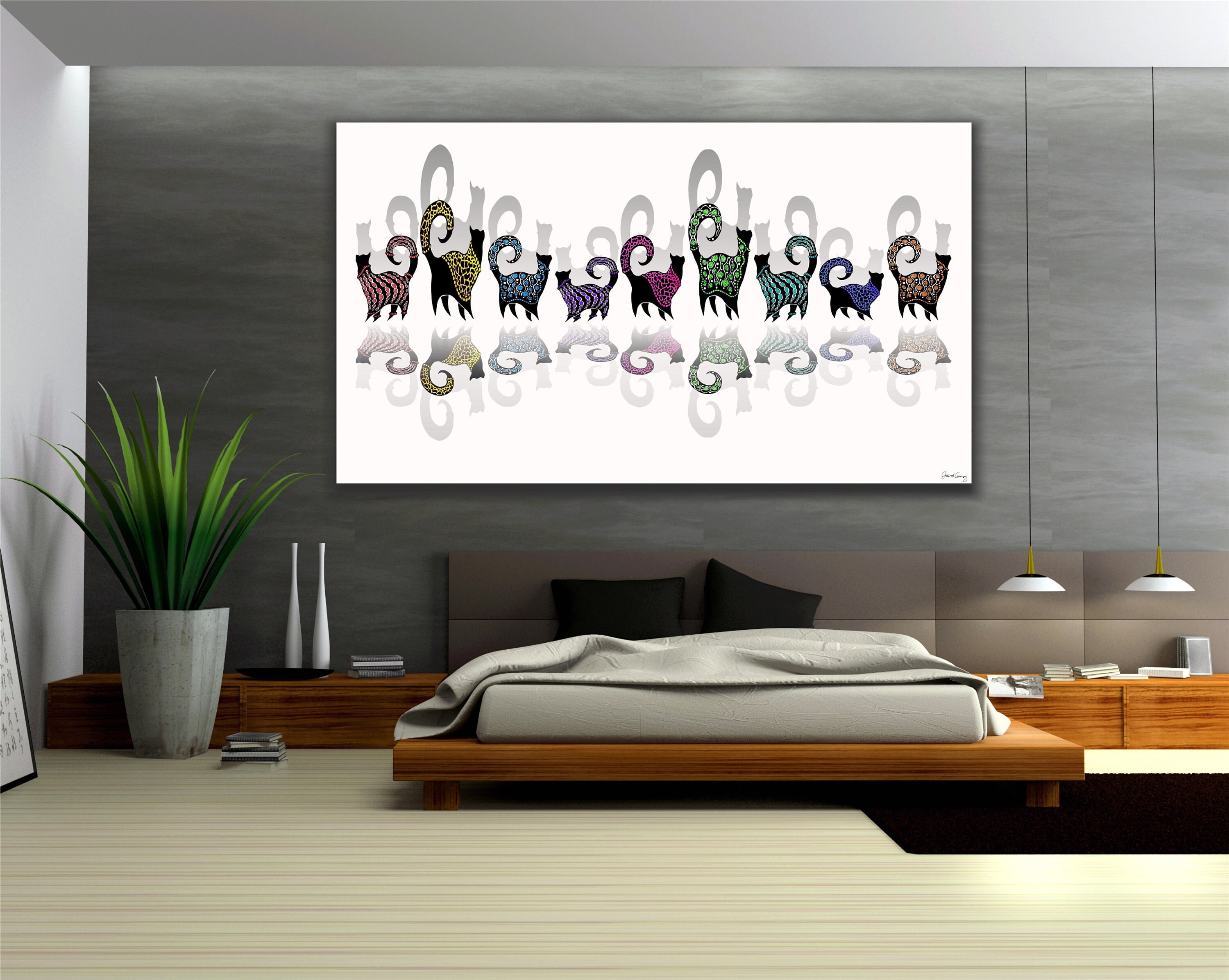 CATS snobby Cats Line Dance CATS Cotton Giclee Canvas Wrap Limited ...