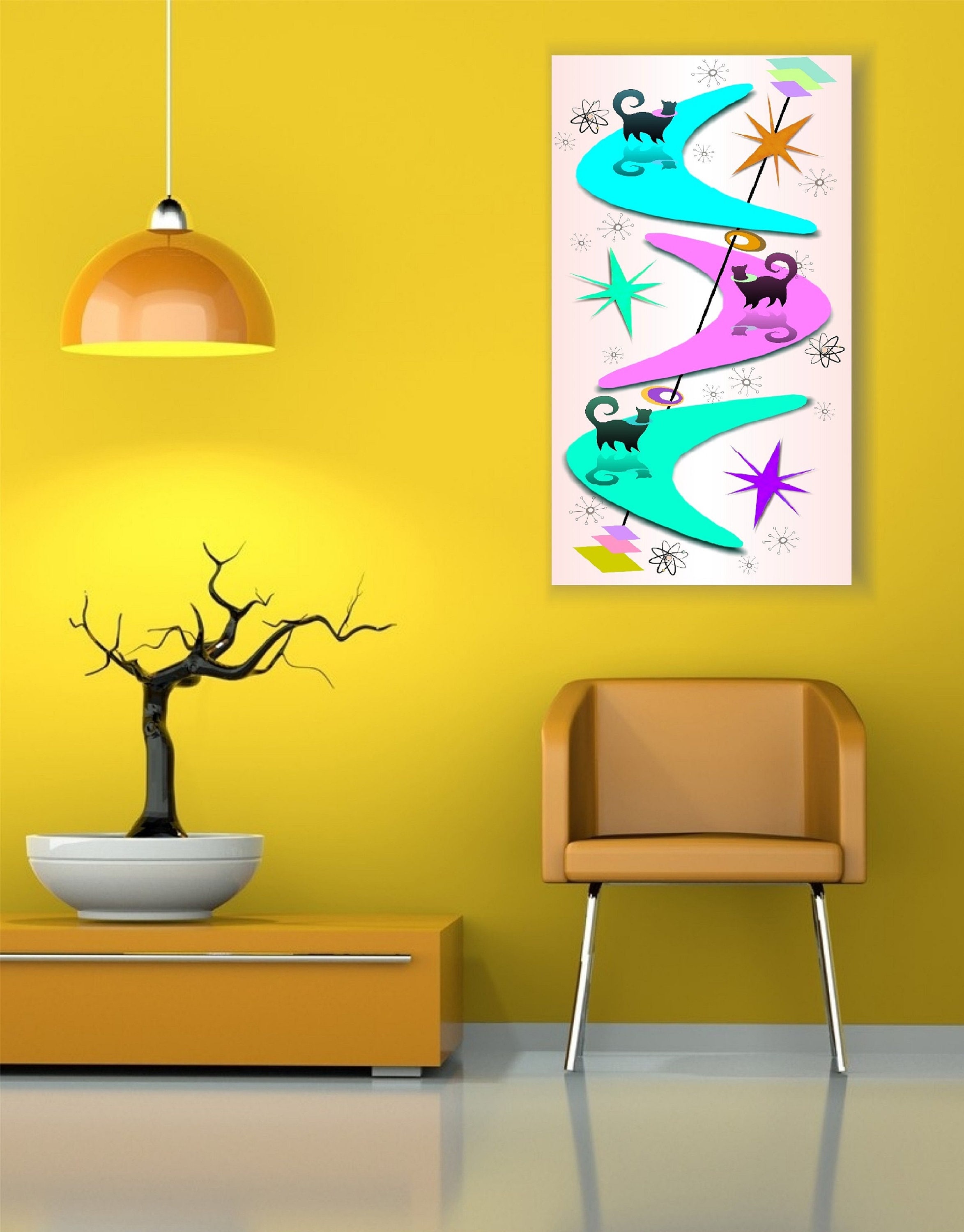 Retro Snobby Cats Mid-century Martini Cocktails Cats Giclee - Etsy