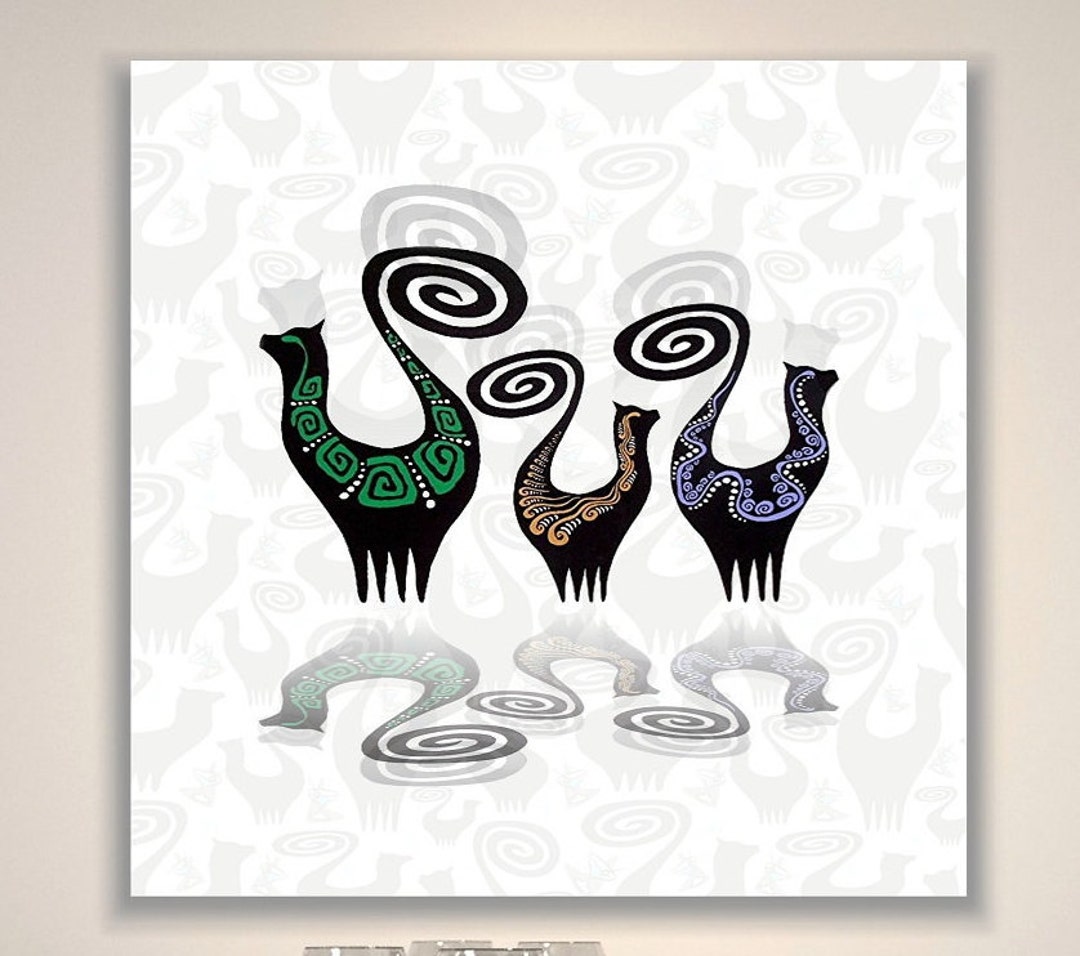 Snooty Cats Giclee Wall Art by John A. Conroy - Etsy UK