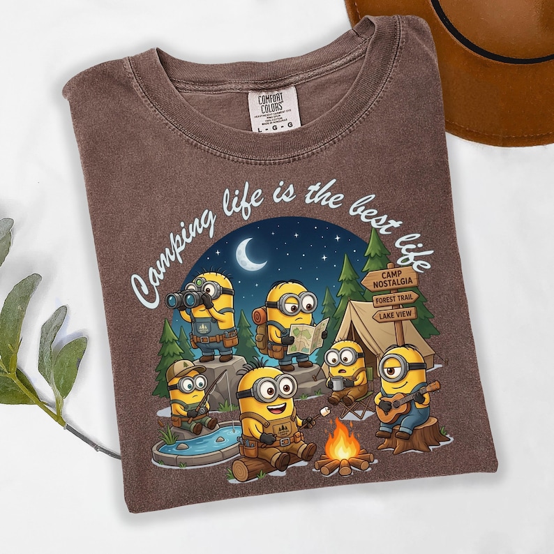 Cute Cartoon Characters Camping Life Shirt, Funny Campfire Family ...