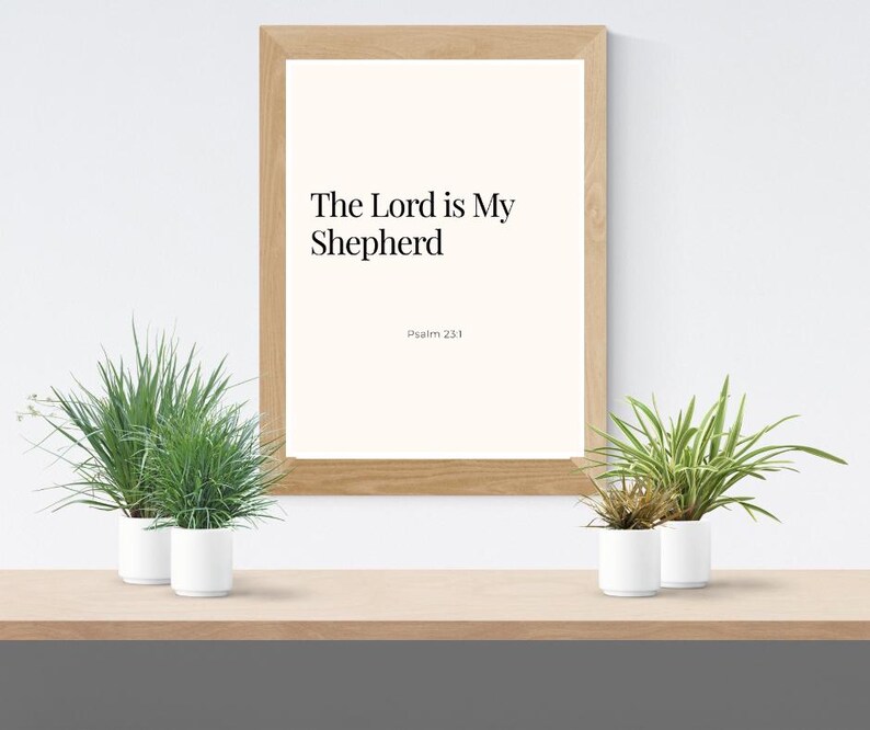 Impression de versets bibliques Psaume 23:1 | Le Seigneur est mon ...