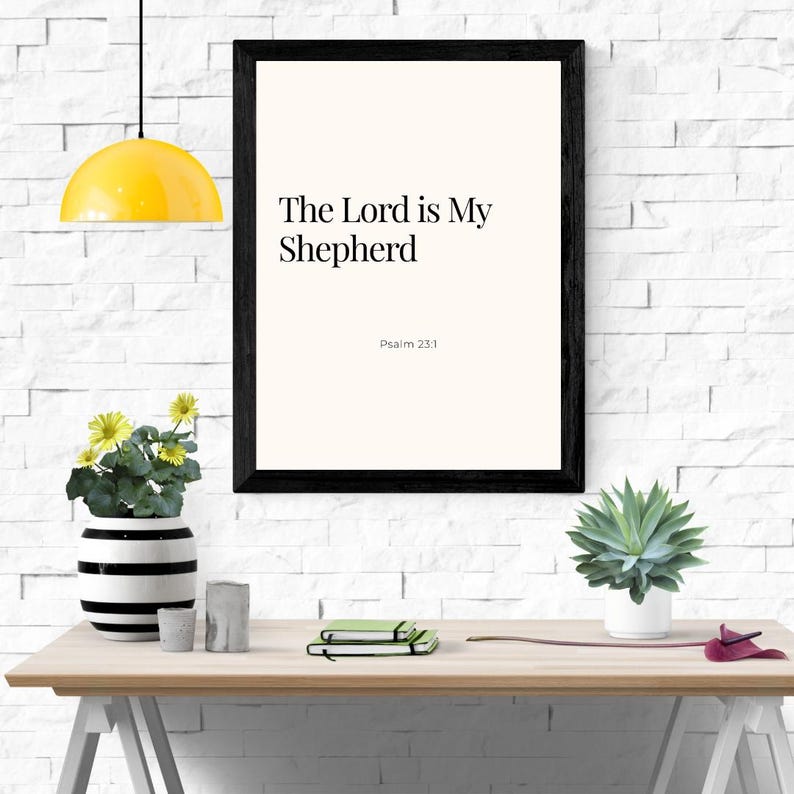 Impression de versets bibliques Psaume 23:1 | Le Seigneur est mon ...