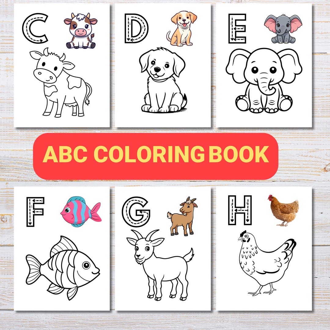 ABC Malvorlagen für Kinder Printable Digital Sofort Download - Etsy.de