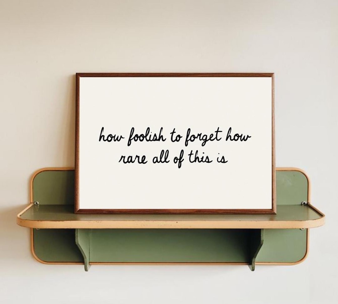 How Foolish to Forget Black Text *horizontal* | Minimalist ...