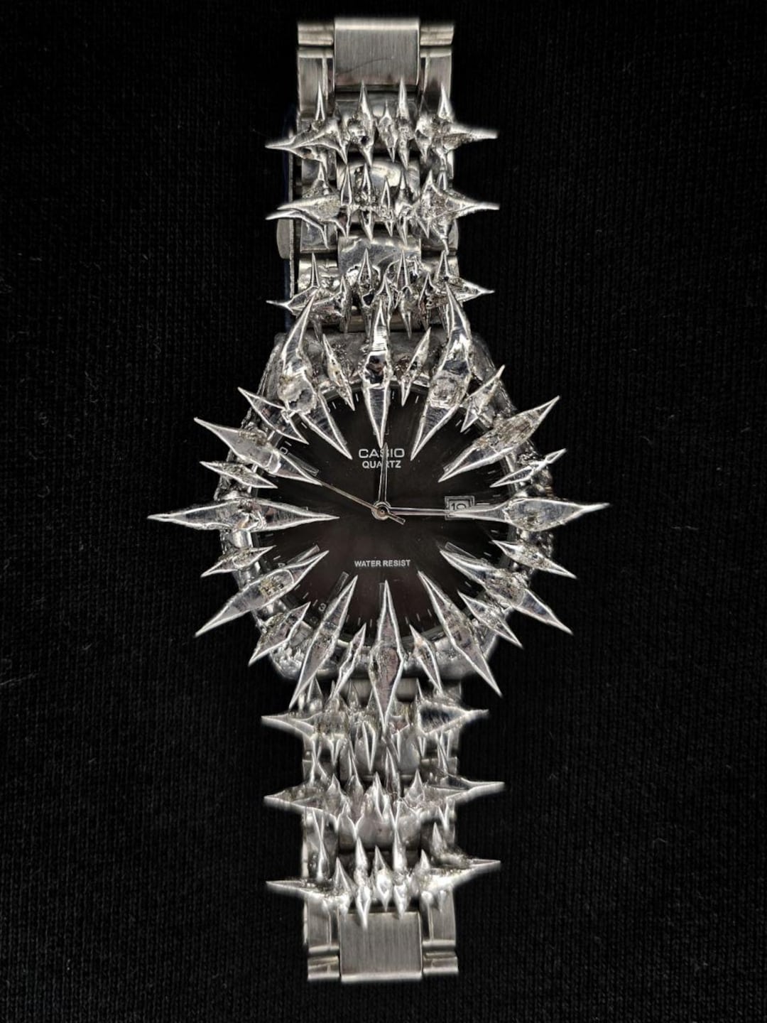 Spiked Casio Watch: Handmade Punk Gothic Stainless Steel Jewelry - Etsy