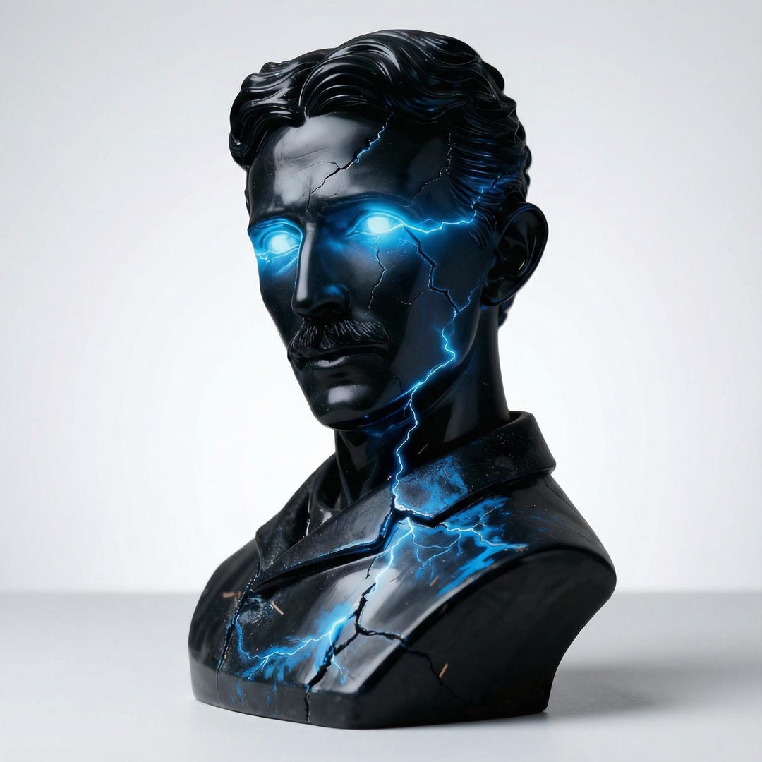 Nikola Tesla Bust | Cosmic Energy Sculpture | Limited Edition Signed ...