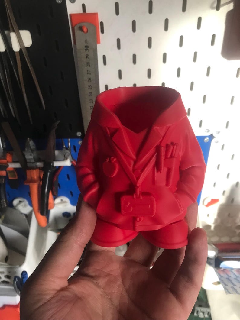 Teacher Coat Pen Holder STL File | 3D Print Desk Organizer (digital ...