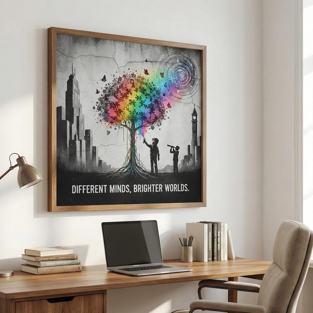 Neurodiverse Digital Art Print: "different Minds, Brighter Worlds ...