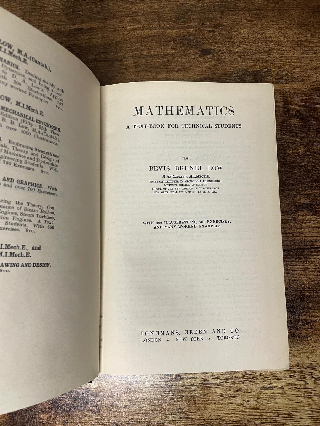 Vintage Technical Mathematics Textbook | Longmans Green & Co. - Etsy