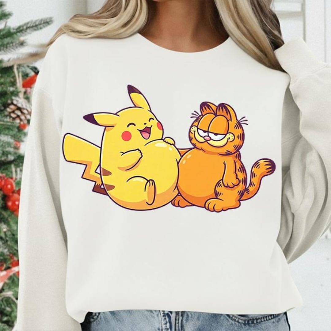 Fat Pikachu and Garfield Vector PNG, SVG (digital Download) - Etsy