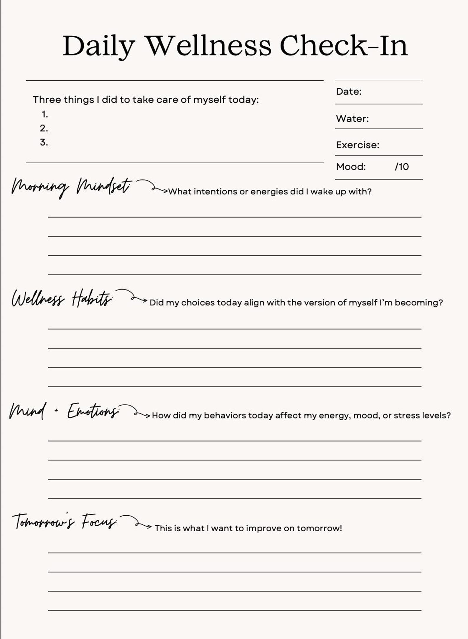 Zhh Daily Wellness Check