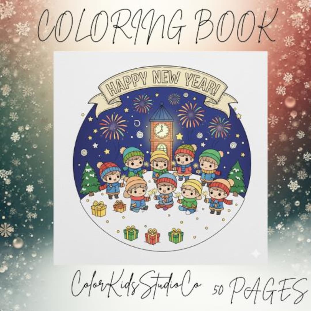 Cute Chibi Christmas Coloring Book | 50+ Printable Pages | Kawaii Santa ...