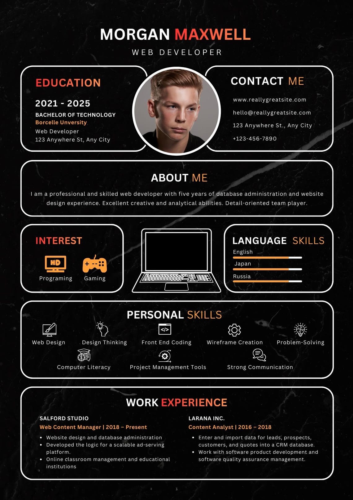 Editable CV Template – Arabic English Italian Resume – Professional ATS ...