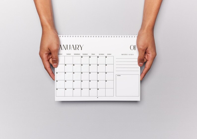 Printable 12-month Annual Calendar | Printable Minimal Calendar | PDF ...
