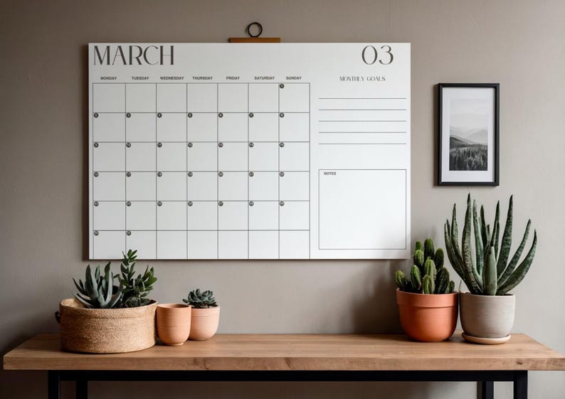 Printable 12-month Annual Calendar | Printable Minimal Calendar | PDF ...