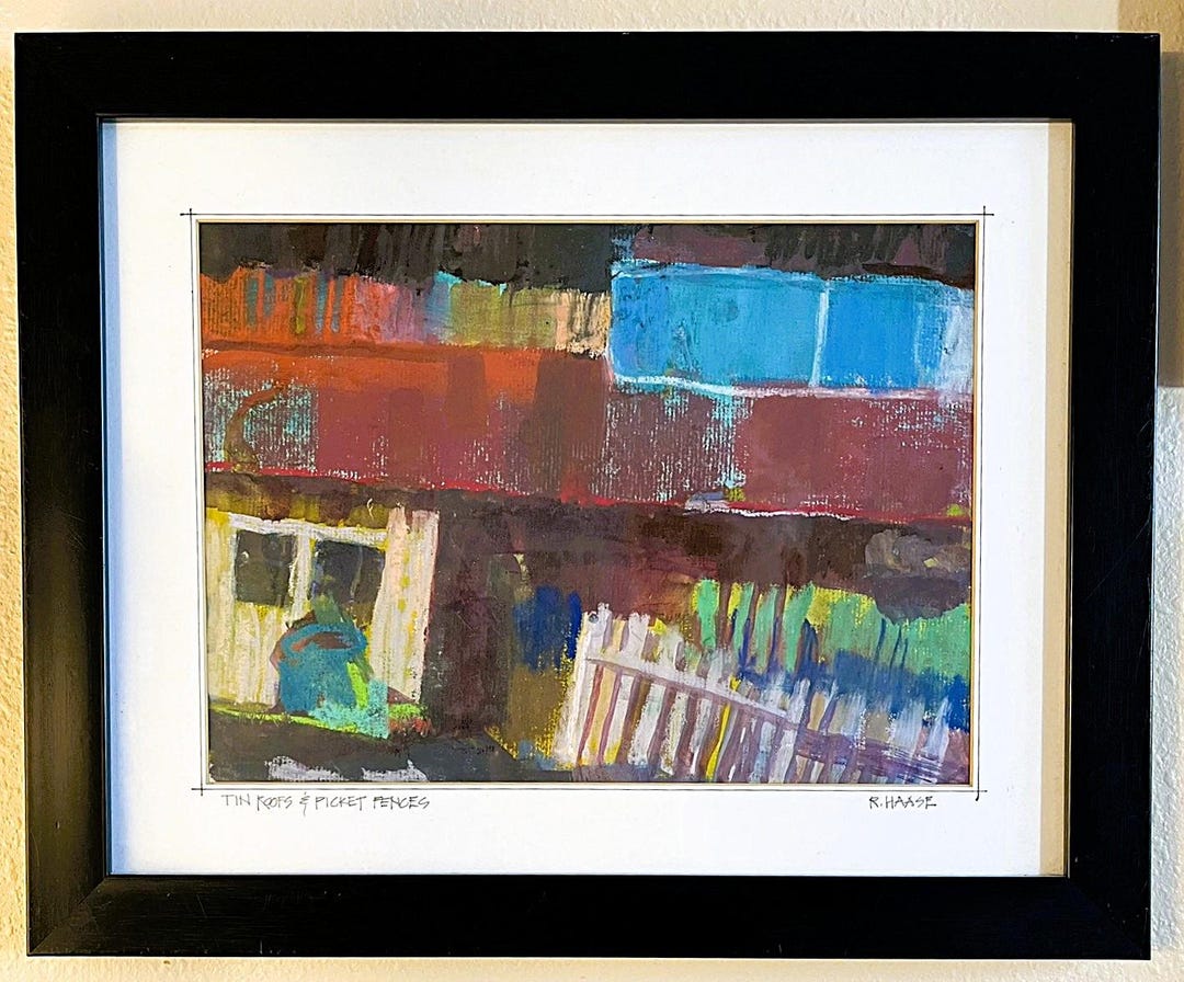 Tin Roofs & Picket Fences - an Original Pastel Painting Artwork by Ron ...