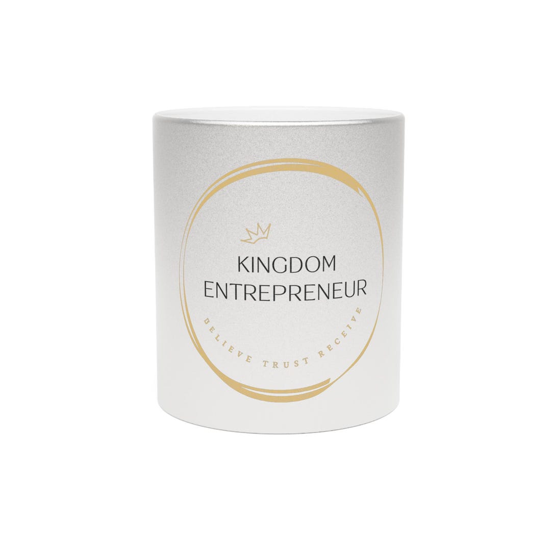 Kingdom Entrepreneur Mug: Metallic Gold Logo, Elegant Ceramic - Etsy