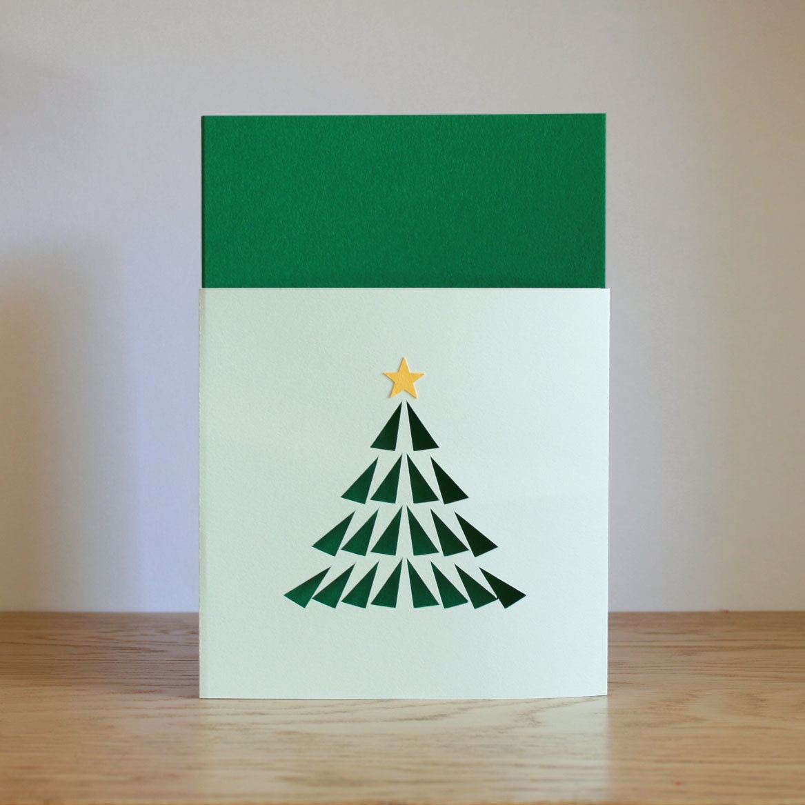 Paper Cut Christmas Tree Card | Etsy