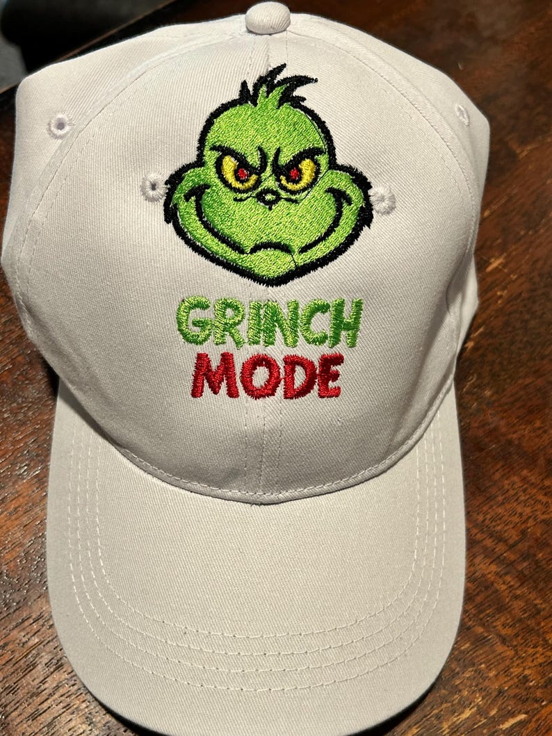 Grinch Baseball Cap - Etsy