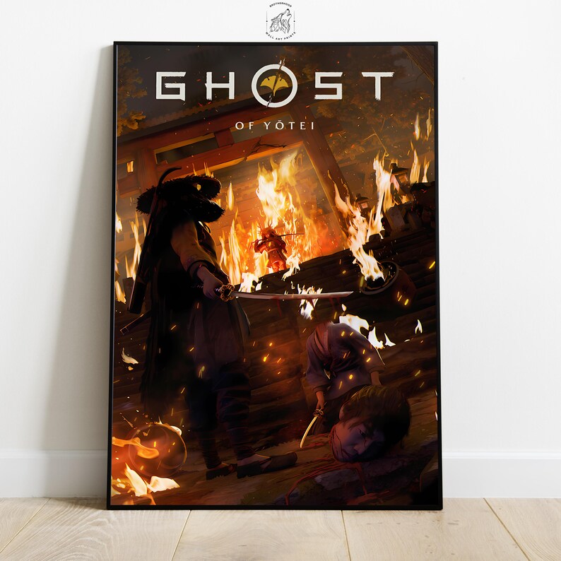 Ghost of Yotei Poster – Samurai Art Print, Gaming Room Decor - Etsy