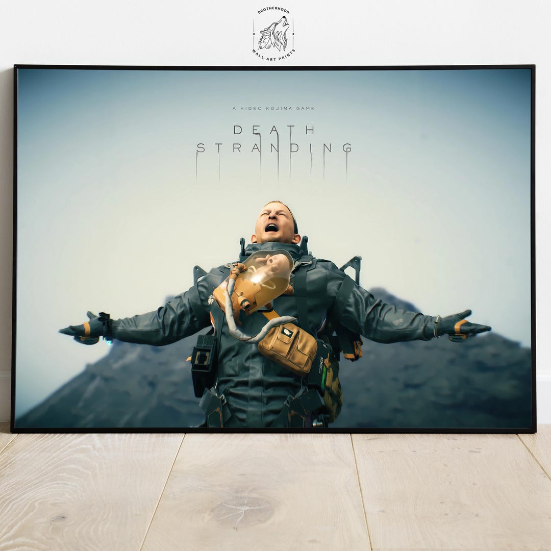 Death Stranding Poster, Sam Porter Art Print, Sci-fi Gaming Room Decor ...