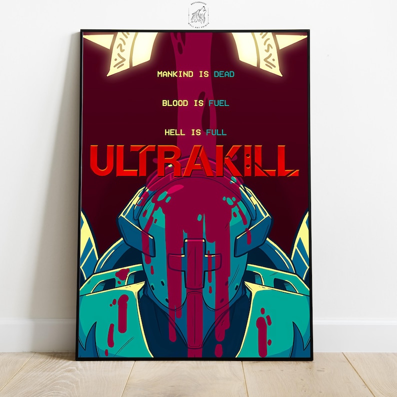 Ultrakill Poster – Indie Game Decor, Gaming Room Art Print - Etsy