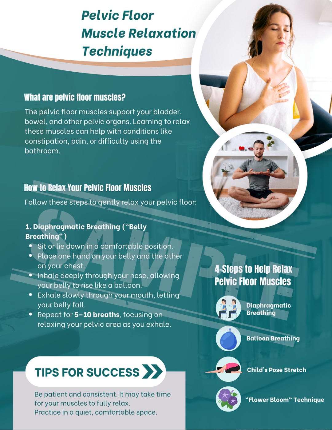 Pelvic Floor Muscle Relaxation Techniques Informational Flyer - Etsy