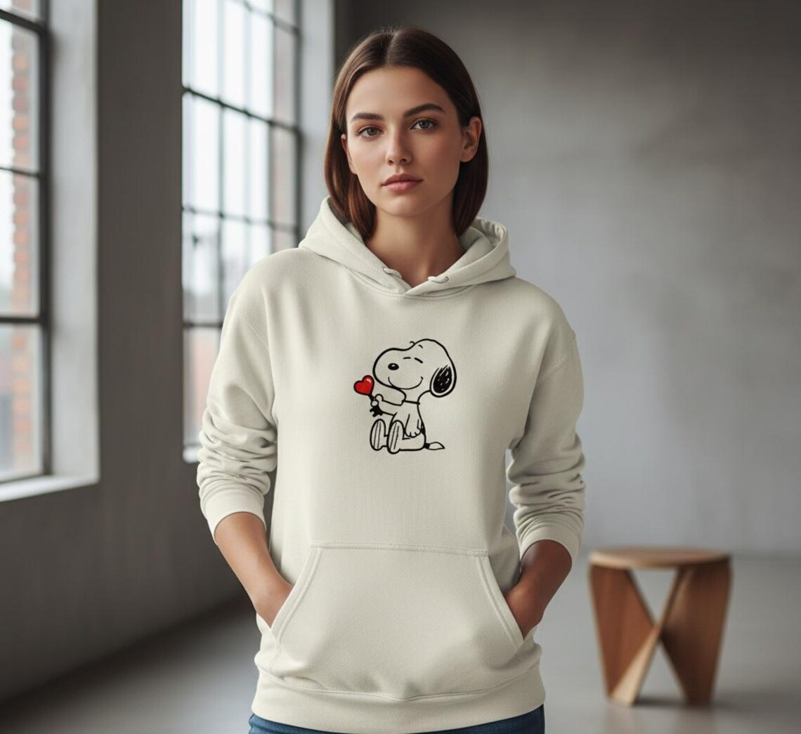 Snoopy Love PNG Valentine Design | Cute Retro Snoopy Valentine PNG for ...