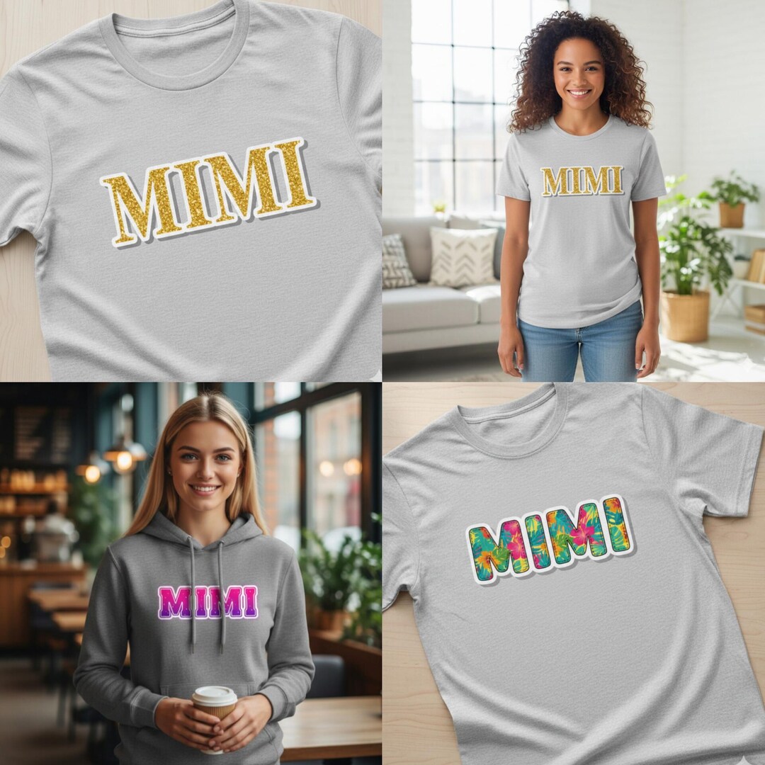 Mimi PNG Sublimation Design | Floral & Leopard Mimi Graphic | Retro ...