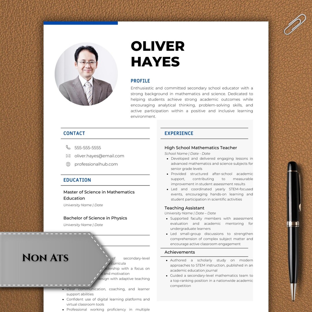 Teacher Resume Template for Google Docs, Word & Pages | Substitute ...