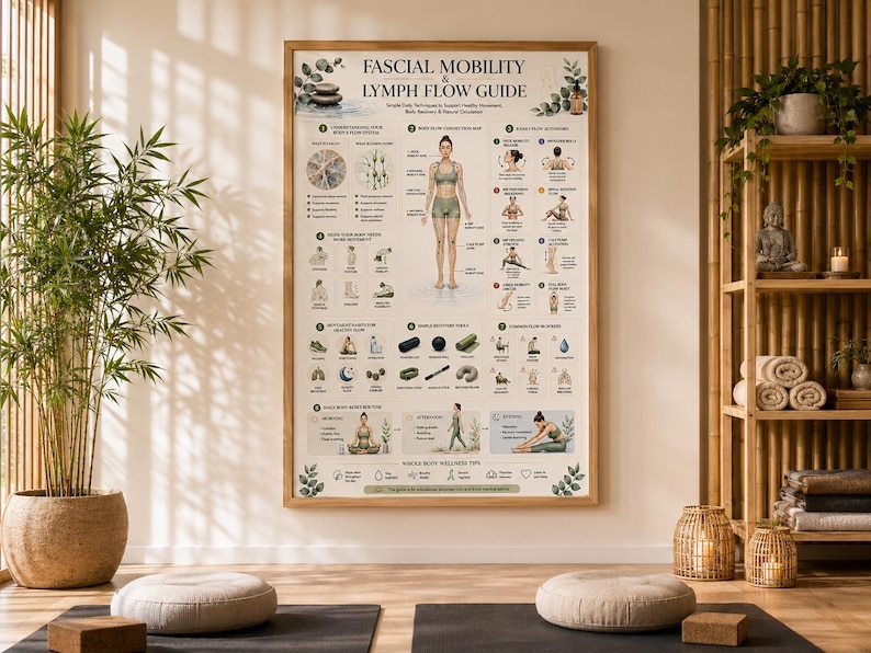 Fascia & Lymphatic Reset Printable Poster, Body Flow Massage Guide PDF ...