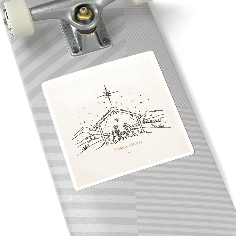 Nativity Scene Kiss-cut Stickers | O Holy Night Religious Decal - Etsy