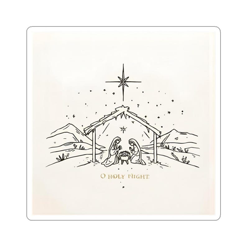 Nativity Scene Kiss-cut Stickers | O Holy Night Religious Decal - Etsy