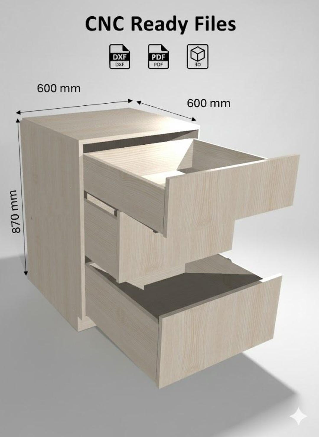 CNC Files Kitchen Cabinet DXF Parts + Pdf Polyboard + 3D Render | Ready ...