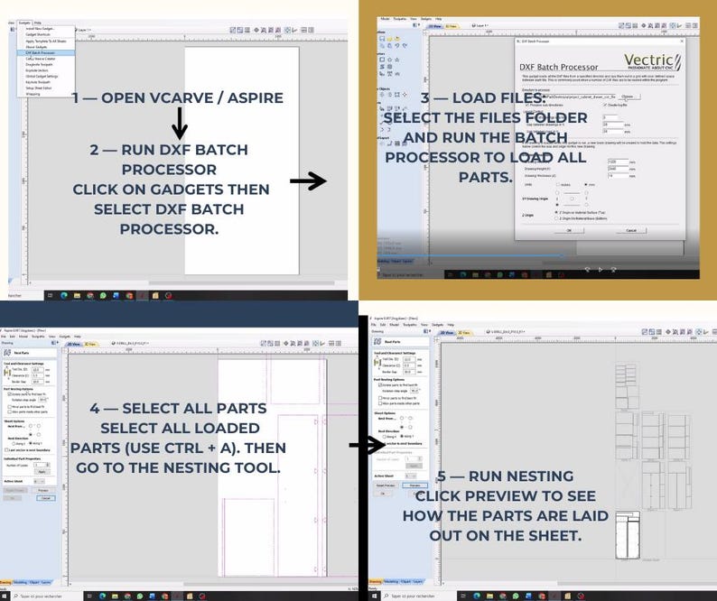 Plywood Mdf CNC Cabinet DXF Files | Ready-to-cut Router Template | Home ...