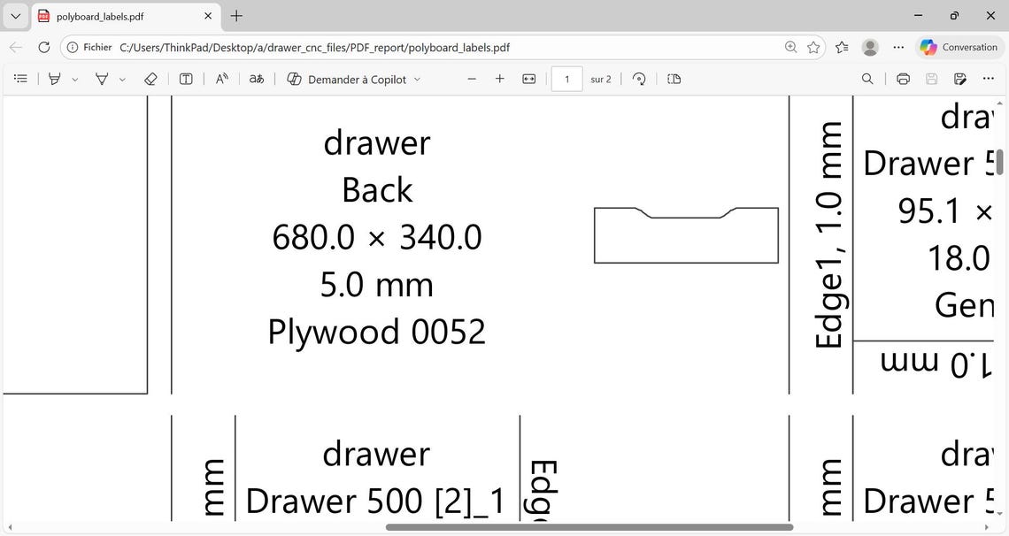 Plywood_mdf CNC Cabinets Drawer DXF Files Ready-to-cut Router Template ...